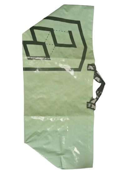 Embroidered handled boat shape bag